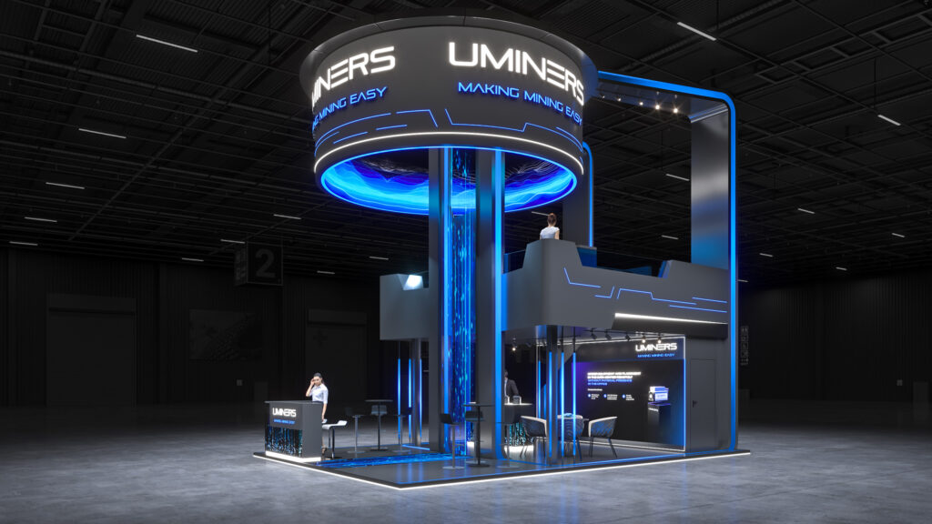Exhibition stands in hi-tech style in Dubai